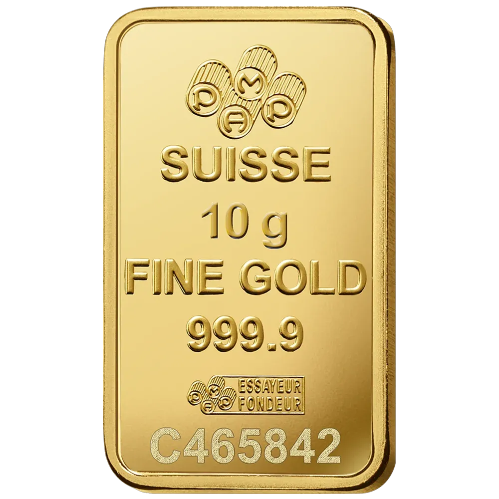 10g PAMP Suisse Gold Minted Bar - MyGold