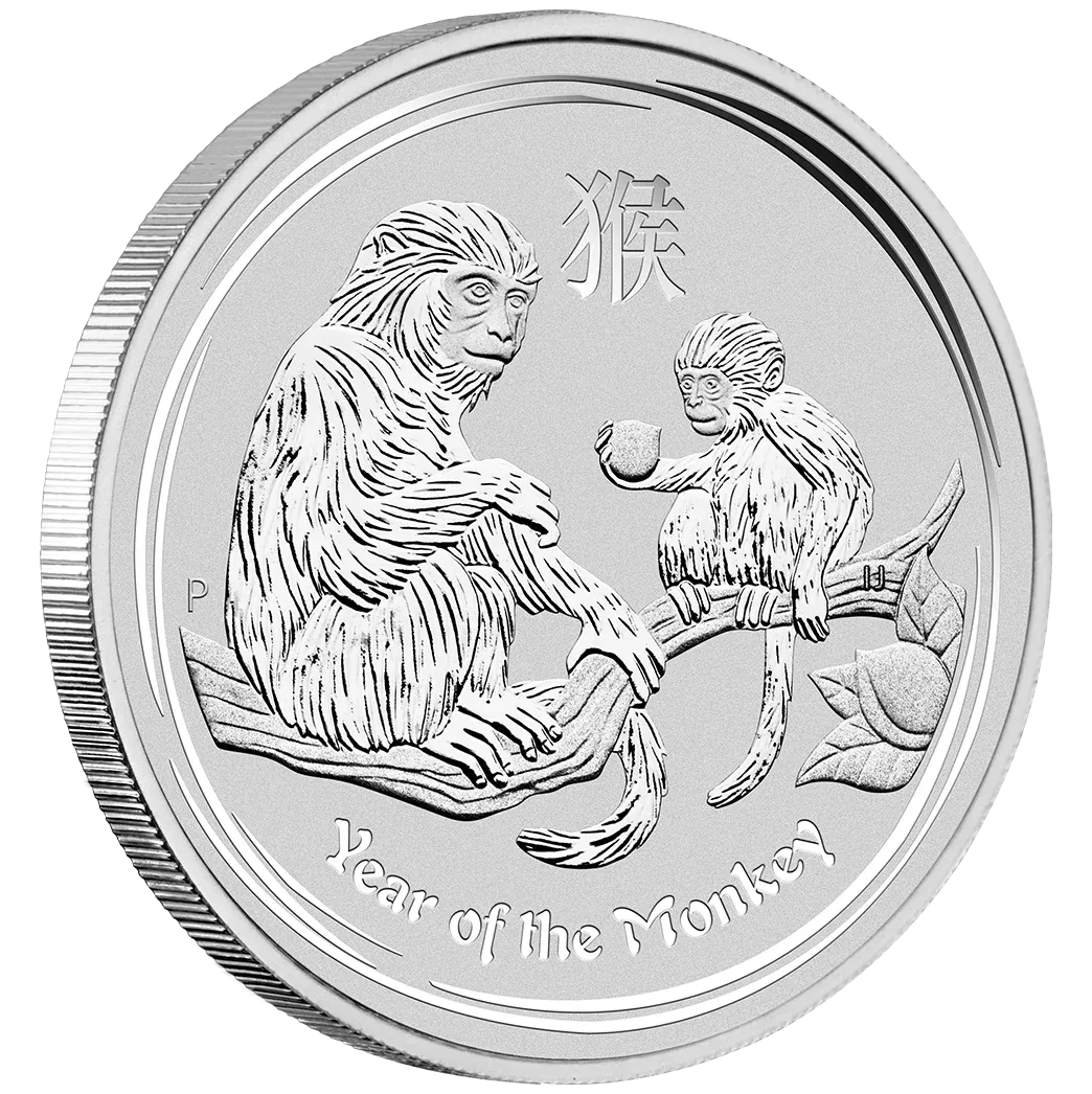 1kg Perth Mint Silver Lunar (2016) Year of the Monkey Coin - MyGold