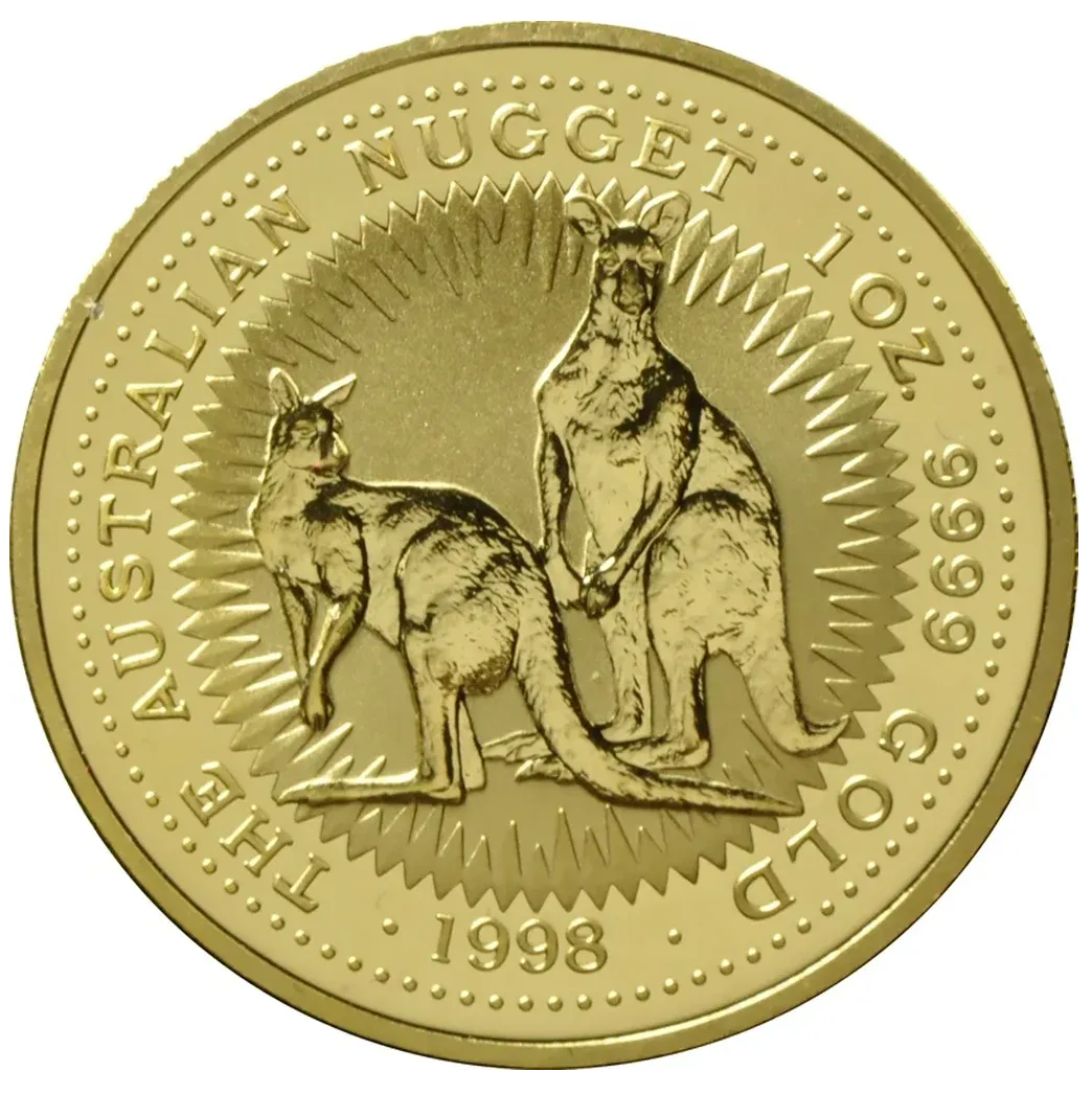 1oz Australian Gold Kangaroo Nugget Coin (1998) - MyGold