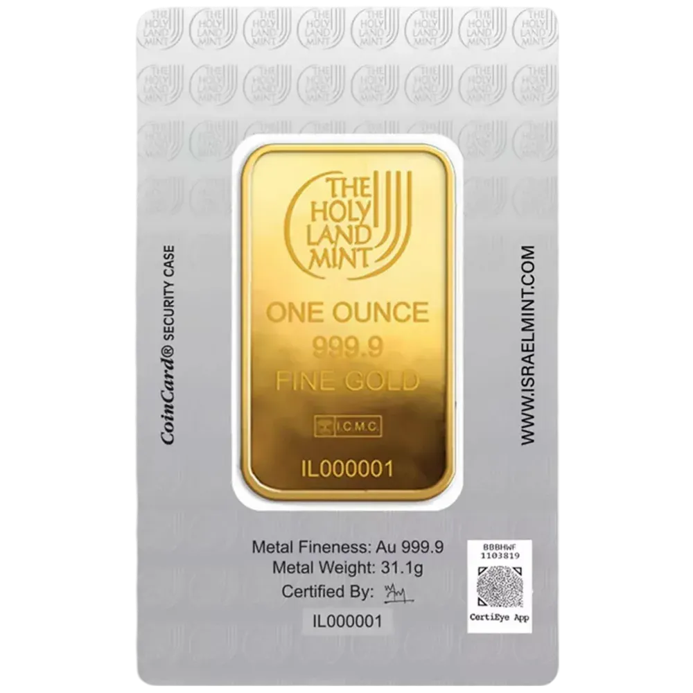 1oz Holy Land Mint Dove of Peace Gold Minted Bar – Buy Online NZ | MyGold