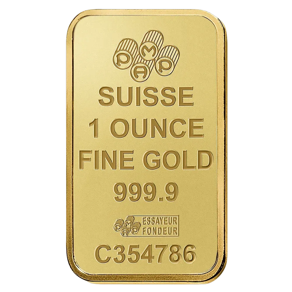 1oz PAMP Suisse Gold Minted Bar (CertiPAMP™) - MyGold