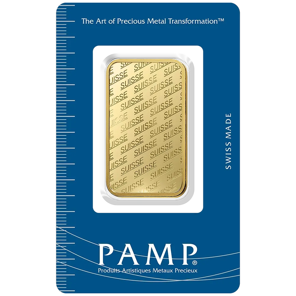 1oz PAMP Suisse Gold Minted Bar (CertiPAMP™) - MyGold