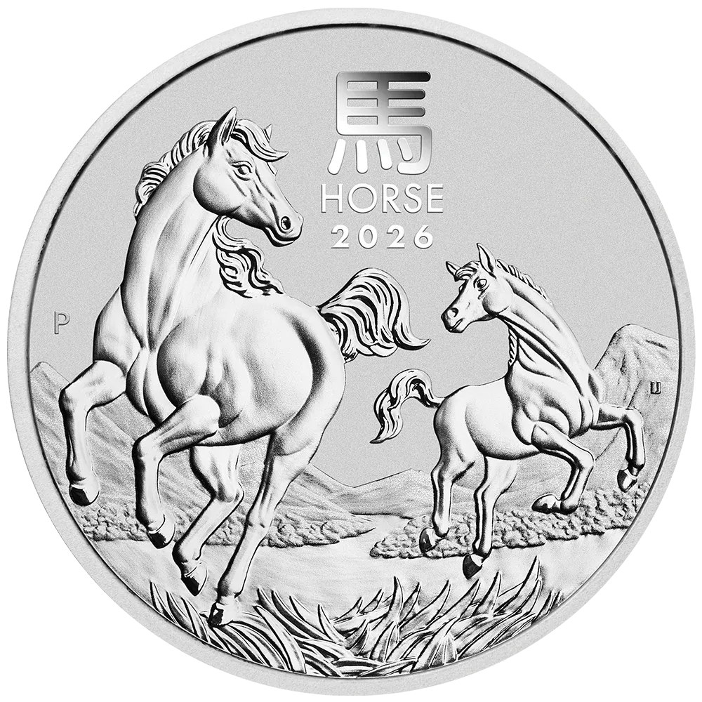 1/2oz Perth Mint Silver Lunar (2026) Year of the Horse Coin - MyGold
