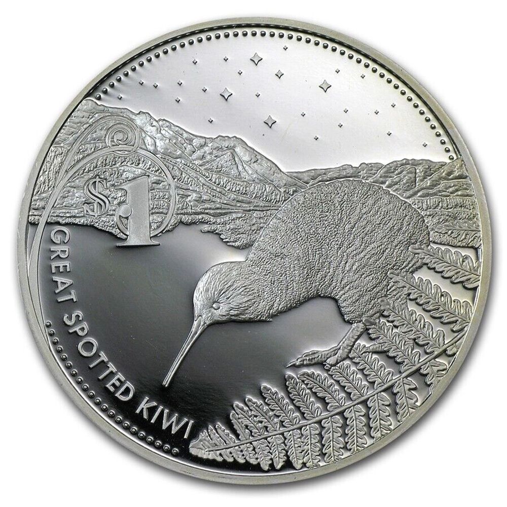 2007 1oz Silver NZ The Spotted Kiwi – Buy Online NZ | MyGold