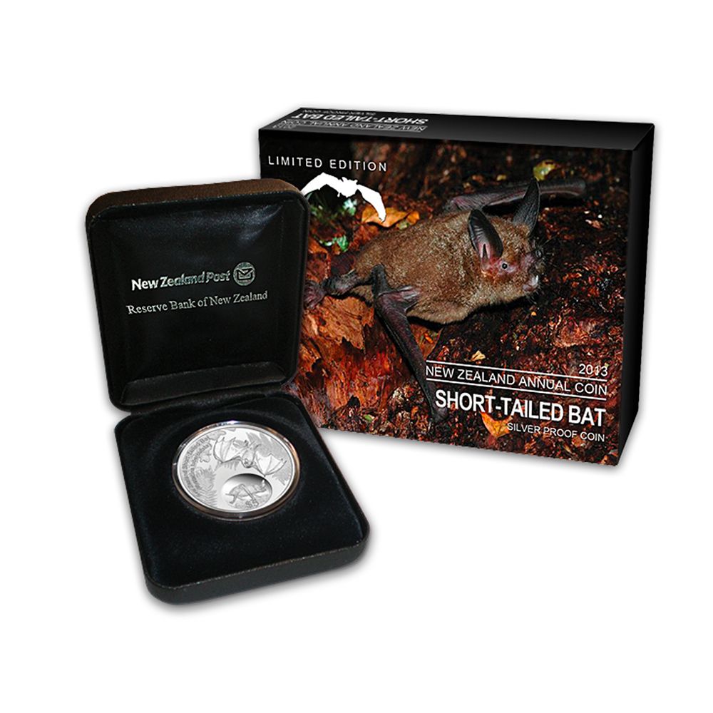 2013 New Zealand 1 oz .9999 Silver Short Tailed-Bat Proof Coin - MyGold