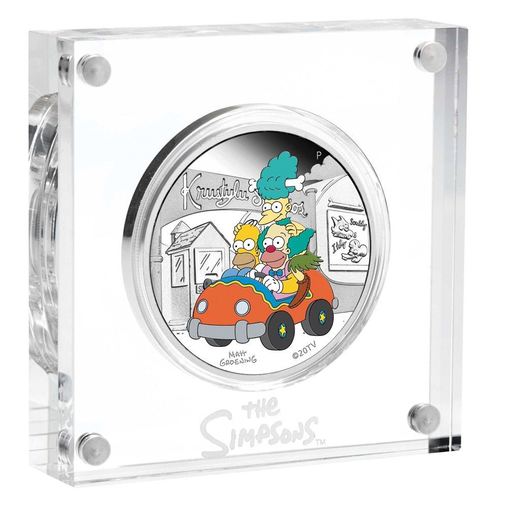 2022 Tuvalu 1 oz Silver The Simpsons Krusty Coloured Proof Coin - Perth ...