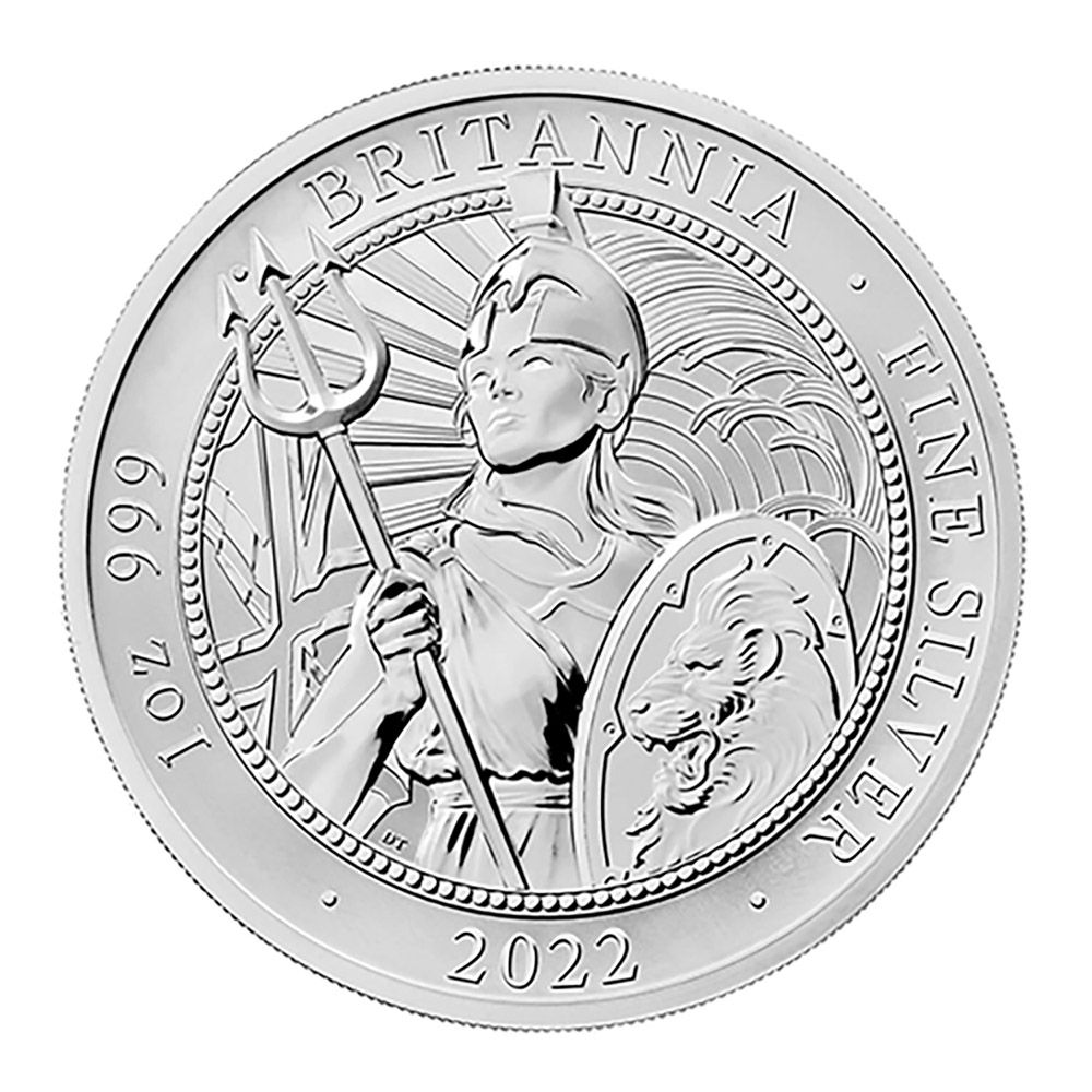 2022 UK 1 oz Silver The Britannia 2 Coin Set Proof and Reverse Coin ...