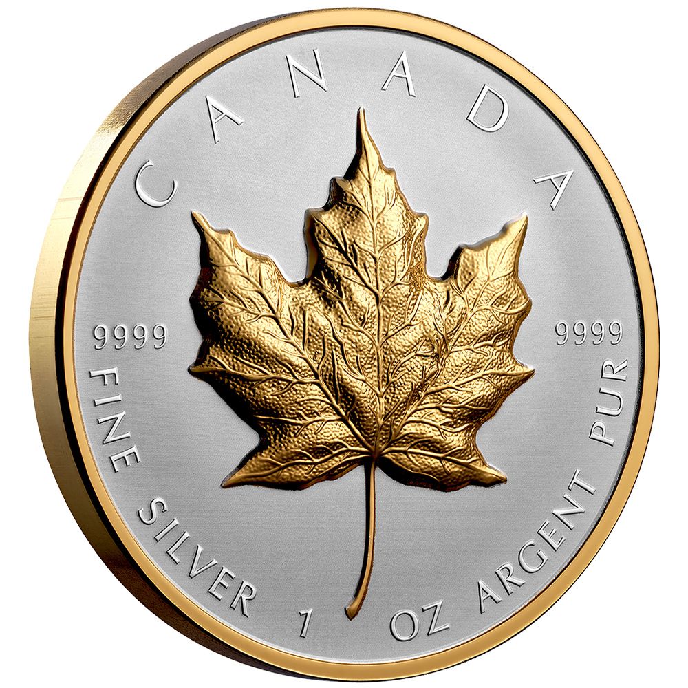 2023 Canada $20 Ultra High Relief Silver Maple Leaf with Selective Gold ...