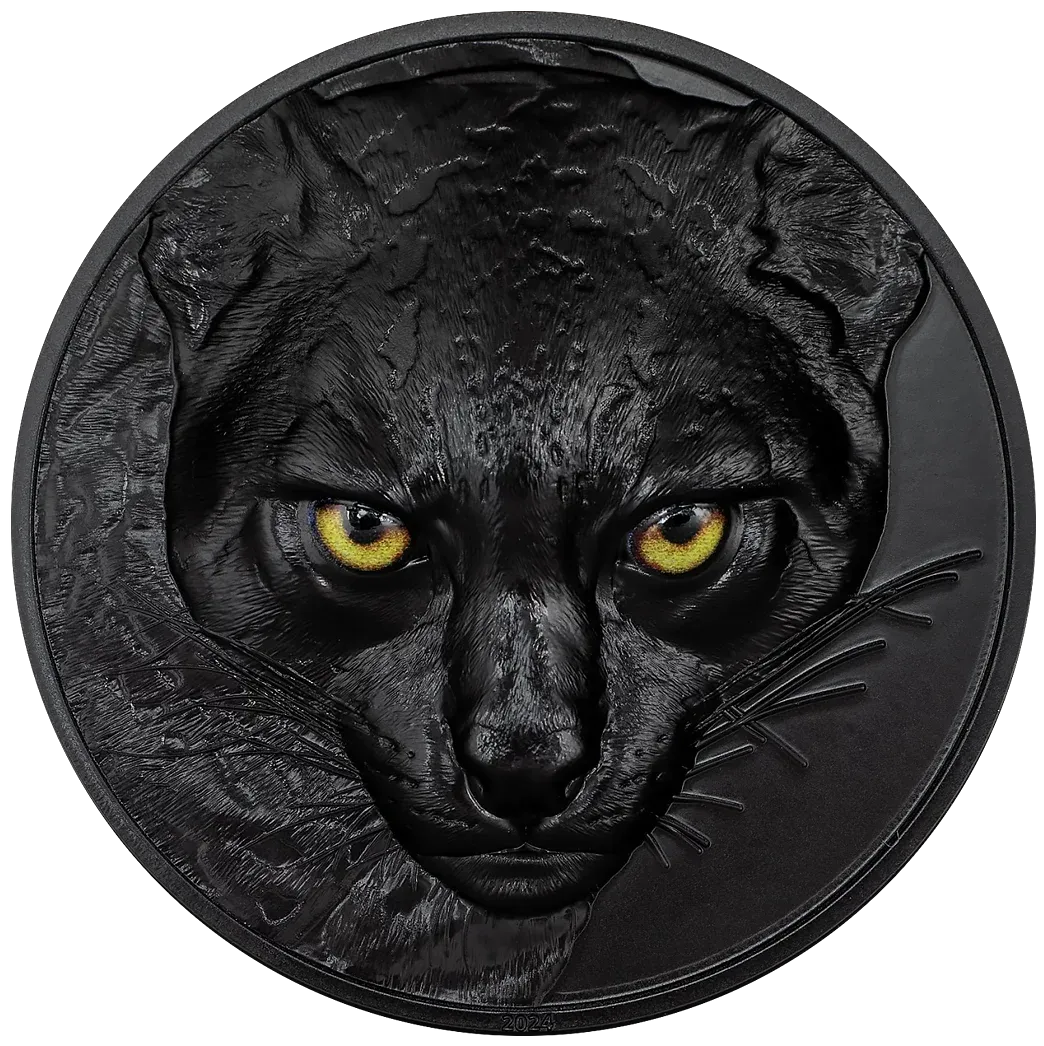 2024 $10 Palau 2 oz .9999 Silver Ocelot Hunters By Night Coin - CIT ...