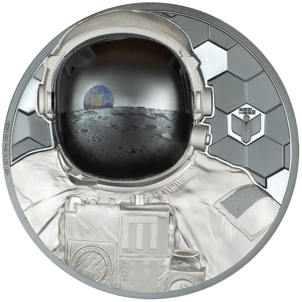 2024 Cook Islands 3 oz .9999 Silver Astronaut Real Heroes Black Proof ...