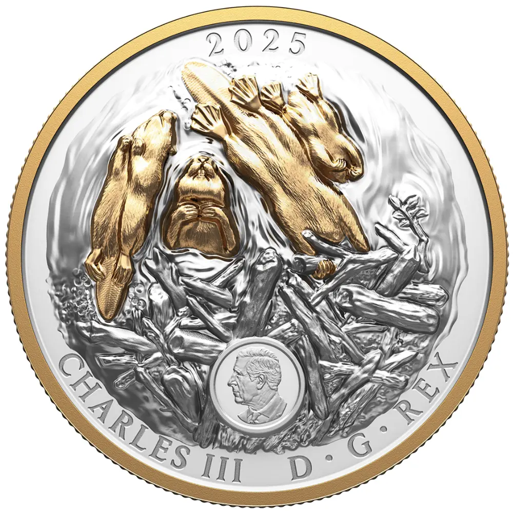 2025 Canada 100.74g Silver $50 Canadian Symbol - The Beaver - MyGold