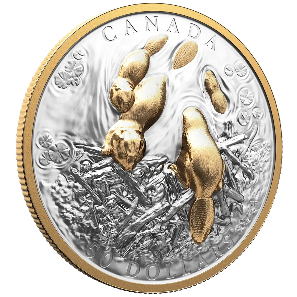 2025 Canada 100.74g Silver $50 Canadian Symbol - The Beaver - MyGold