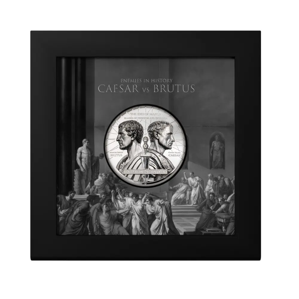 2025 Mongolia 2 oz Silver Enemies in History – Caesar vs. Brutus Proof ...