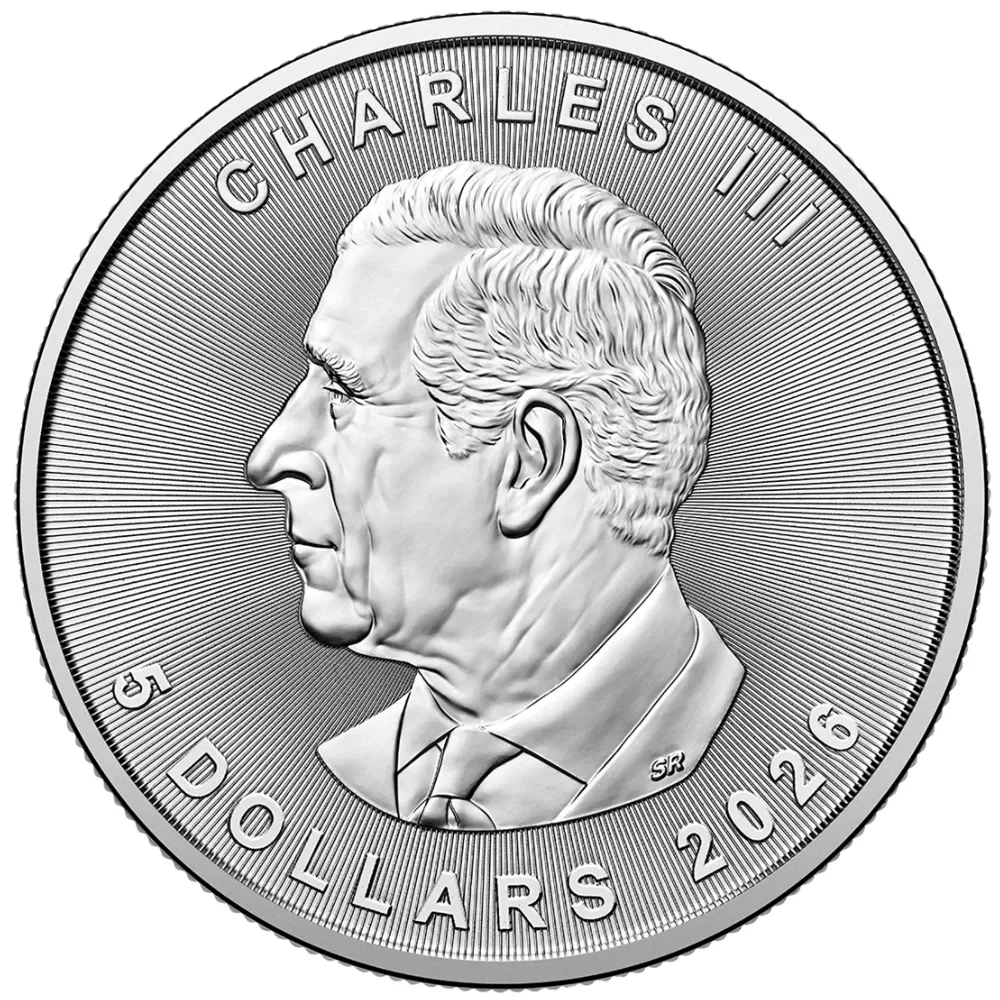 2026 1 oz Canadian Silver Treasured Maple Leaf Coin: Wolf Privy Mark ...