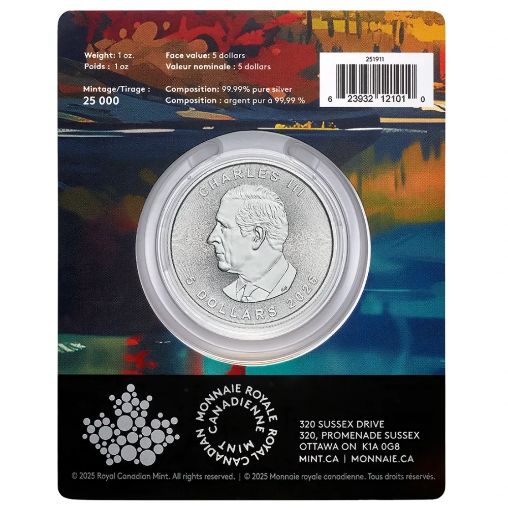 2026 1 oz Canadian Silver Treasured Maple Leaf Coin: Wolf Privy Mark ...