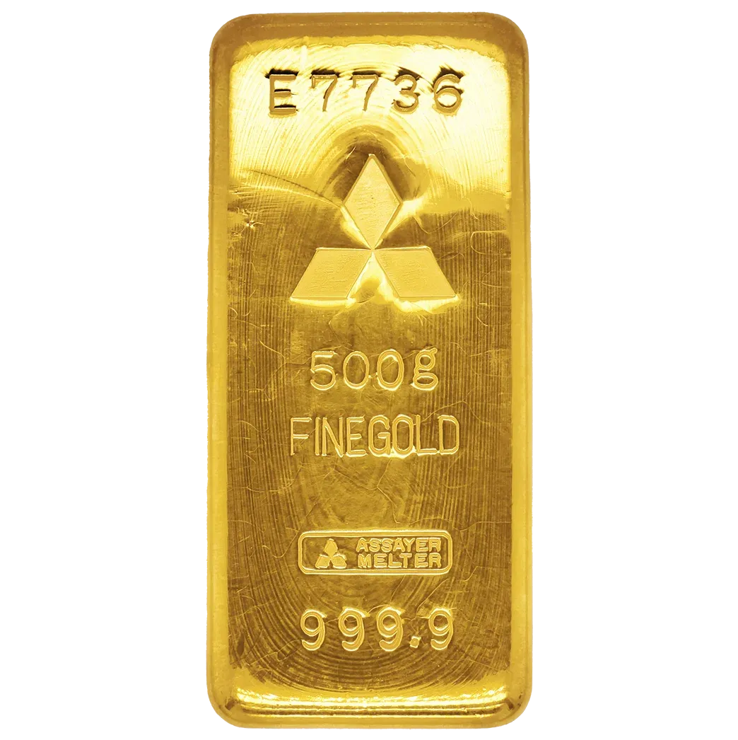 500g Mitsubishi Gold Bullion Cast Bar – Buy Online NZ | MyGold