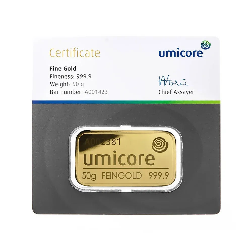 50g Umicore Gold Bar - MyGold