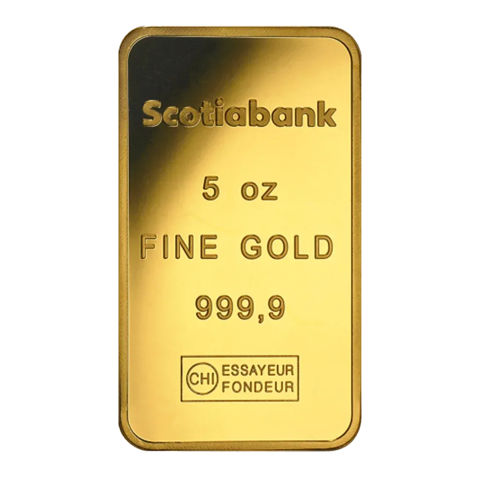 5oz Gold Scotiabank Minted Bar (Out of Packaging) - MyGold