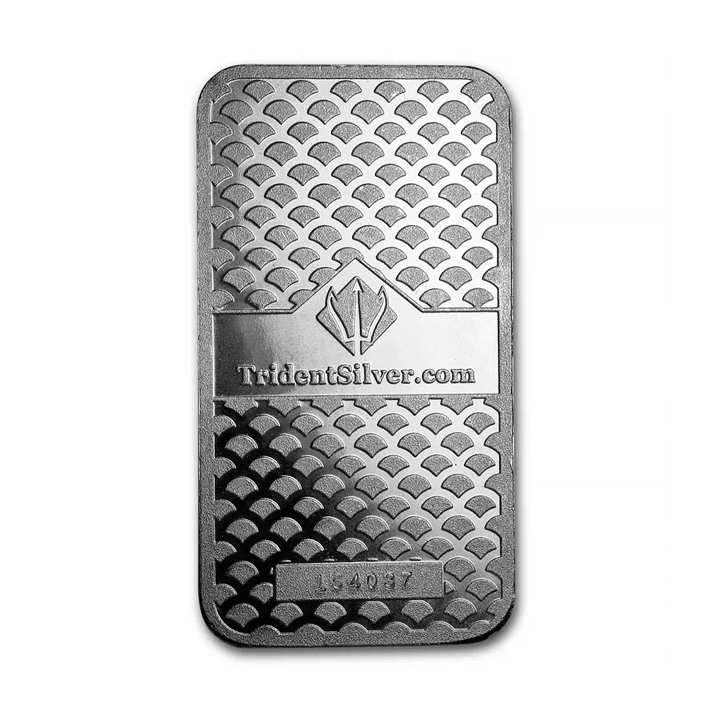 5oz Trident Silver Minted Bar - MyGold