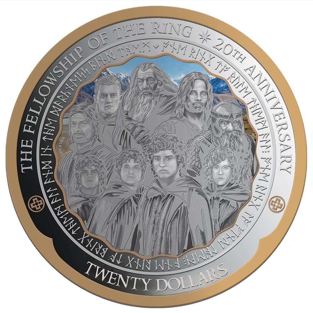 2021 1 Kg Silver The Lord of the Rings 20th Anniversary - Nine ...