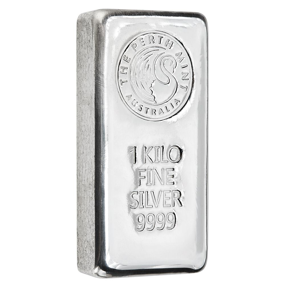 1kg Perth Mint Silver Cast Bar (New) - MyGold