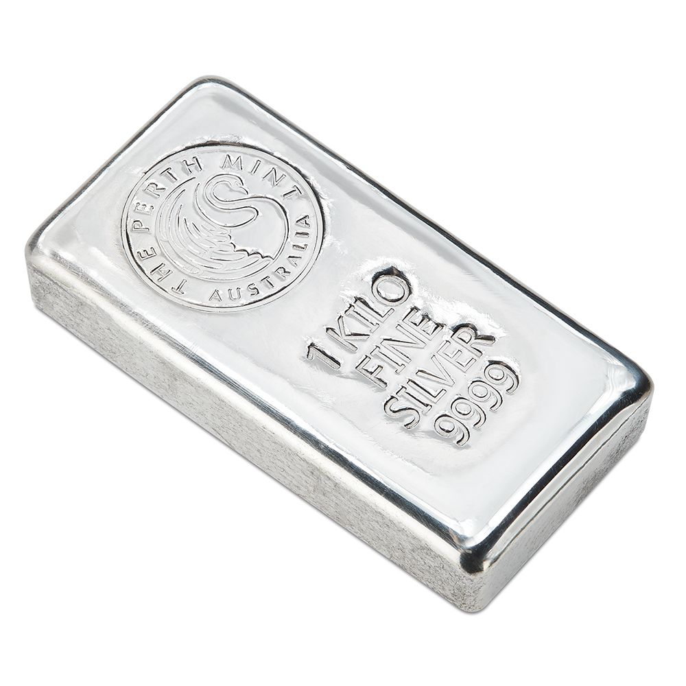 1kg Perth Mint Silver Cast Bar (New) - MyGold