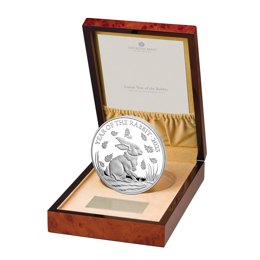 2023 UK 1 Kg Silver Lunar Year of the Rabbit Proof Coin - Royal Mint UK ...