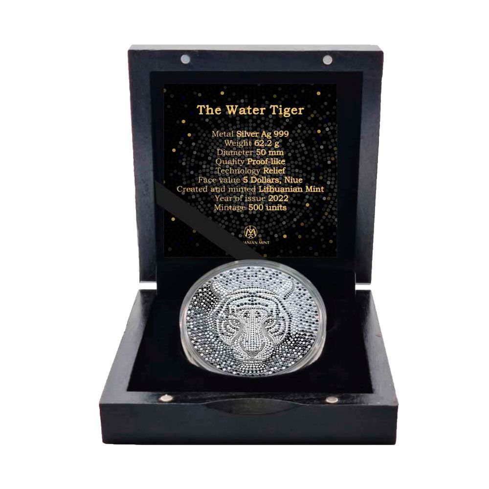 2022 Niue 2oz Silver The Water Tiger Proof Like Coin - Lithuanian Mint ...